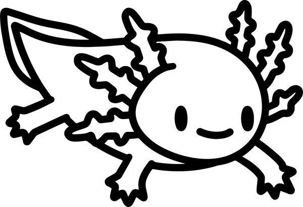 Color-Your-Own Axolotl – Swift Penguin Creations